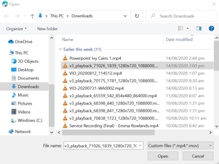 How to upload a pre-recorded service