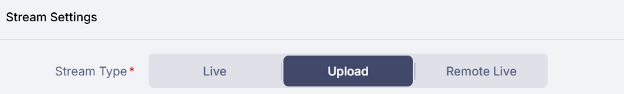 How to upload a pre-recorded service